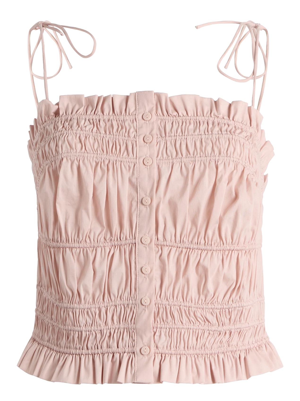 SKIMS SKIMS Poplin Ruffle Cami Top